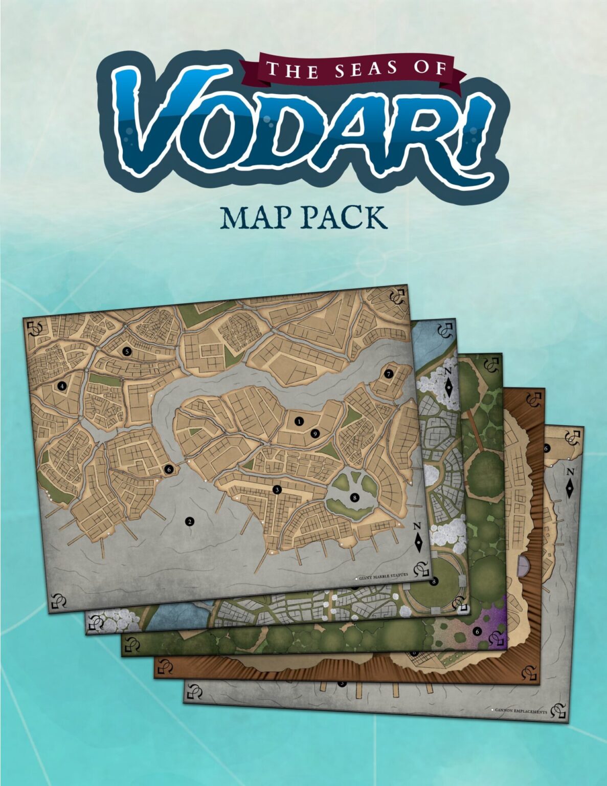 The Seas of Vodari Map Pack (Digital) - Tribality Store